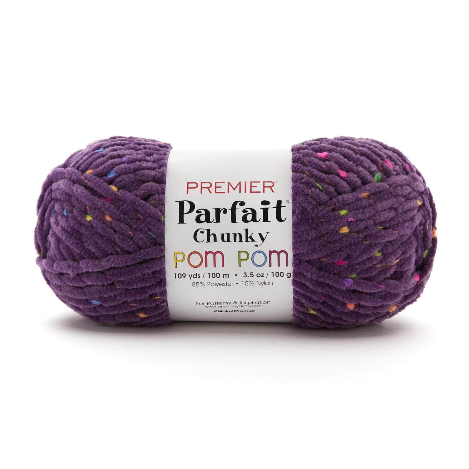 Premier Parfait Chunky Pom Pom Yarn-Ultraviolet - Walmart.com