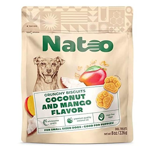 NATOO Biscuits for Small Dogs - Crunchy Treats Coconut & Mango ...