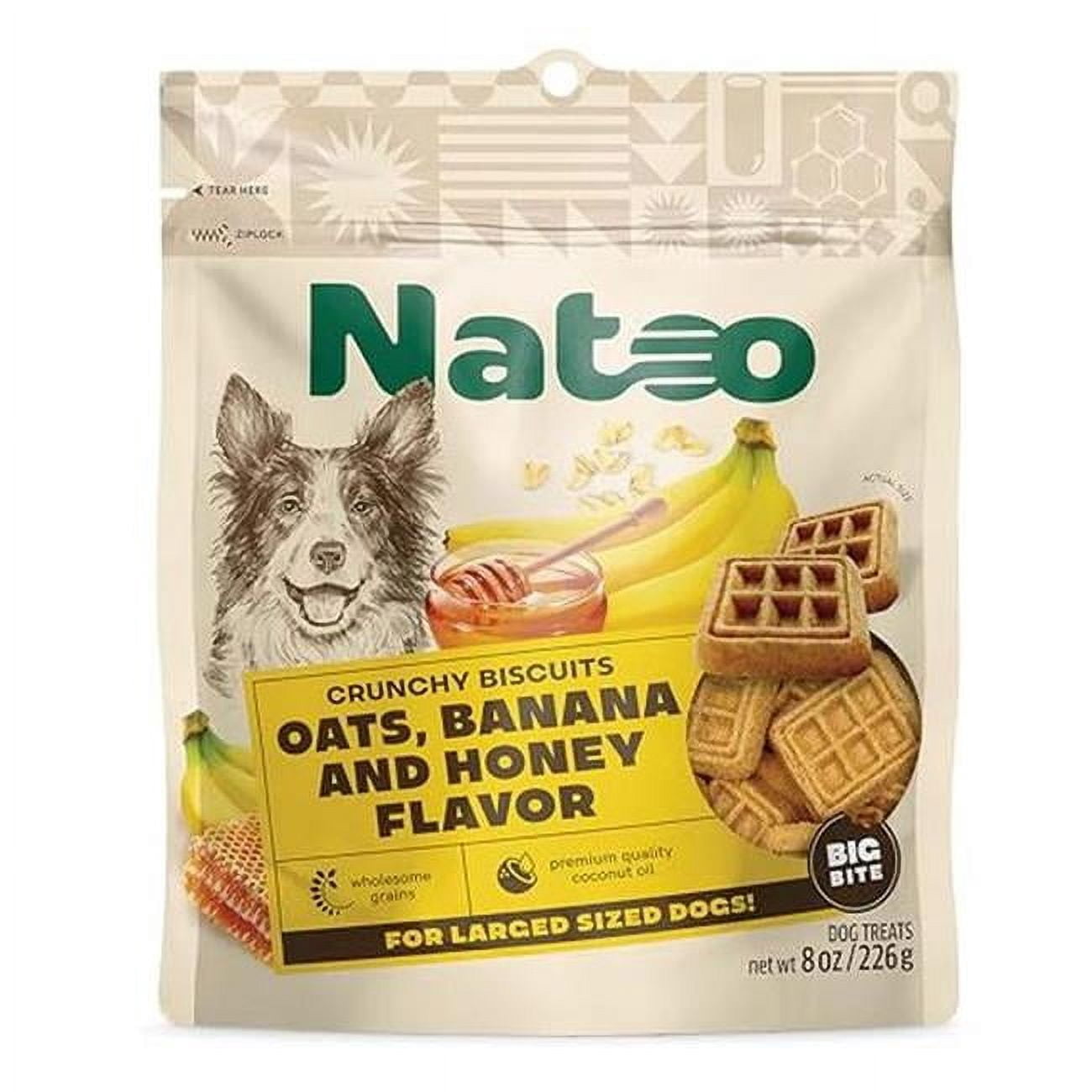 Premier Pet USA 8 oz Natoo Oats Banana & Honey Big Bites Natural Dog ...