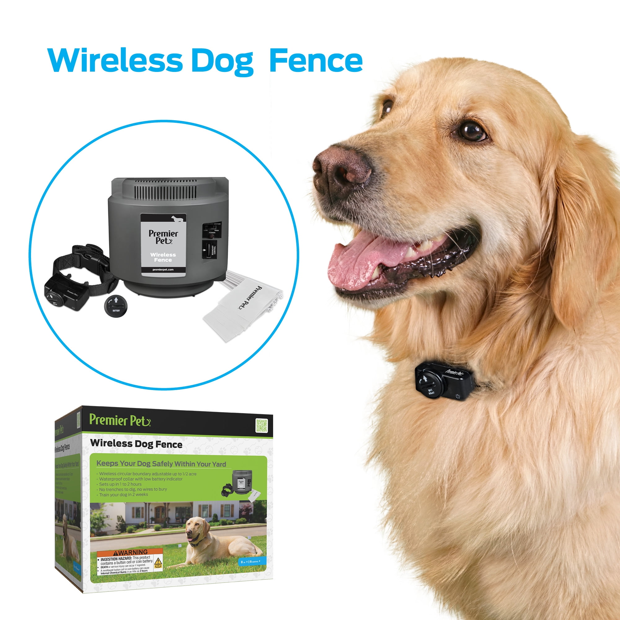 Free Shipping! Premier Pet Wireless Dog Fence System, Circular and ...