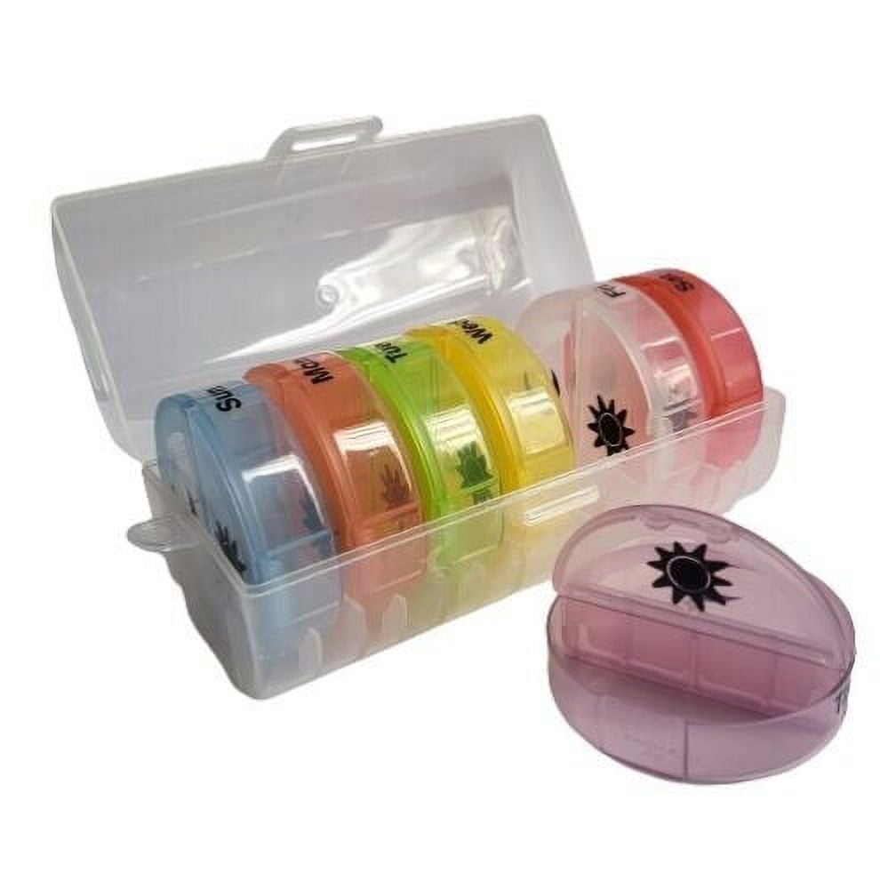 Premier Plus 7-Day Round Pill Organizer Twice-a-Day - Walmart.com