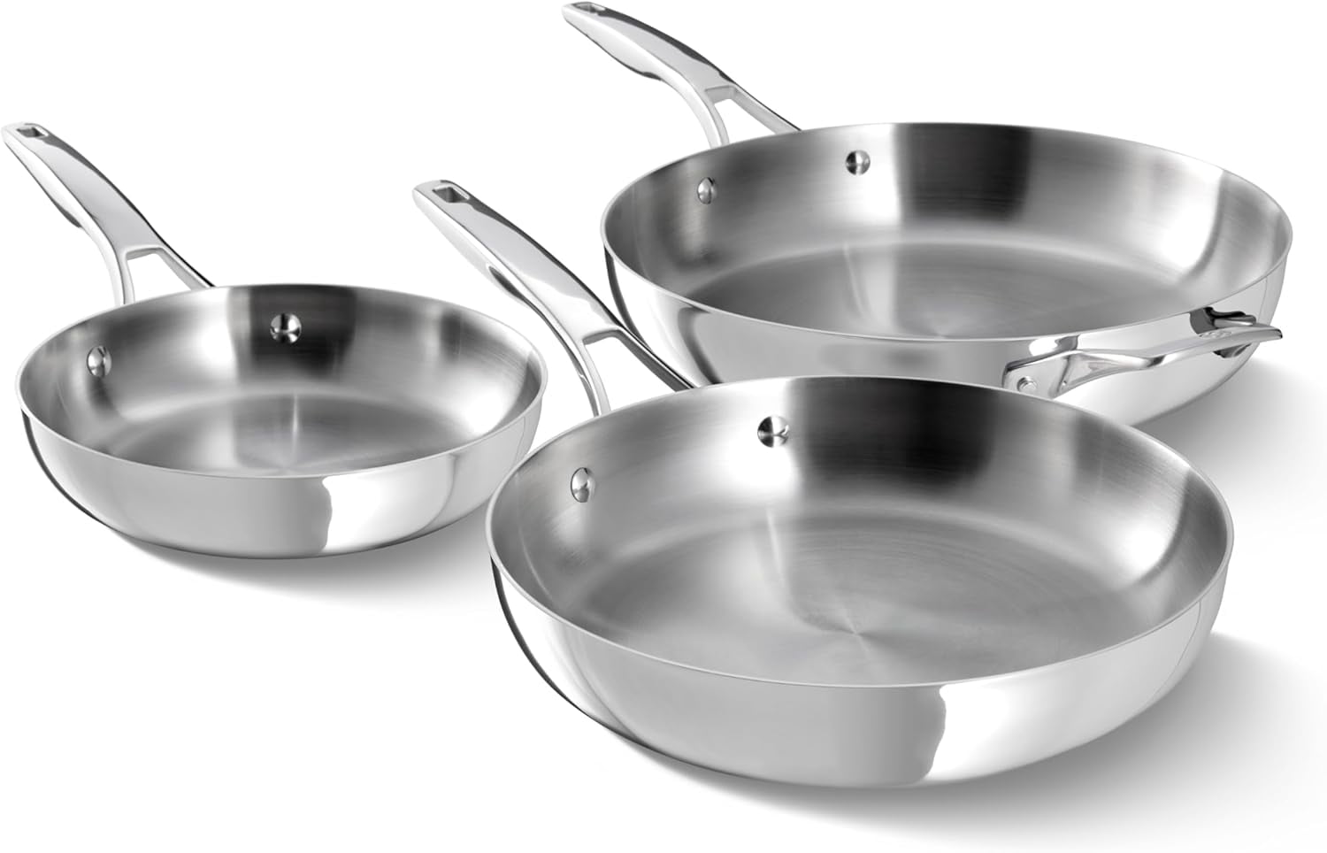 Premier Polished 5-Ply Stainless Steel Cookware Set w/Turbo Heat Tech 3 ...