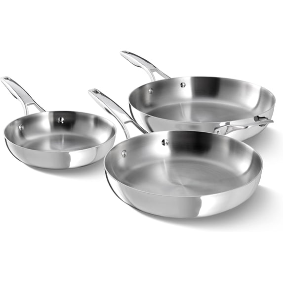 Premier Polished 5-Ply Stainless Steel Cookware Set w/Turbo Heat Tech 3 ...