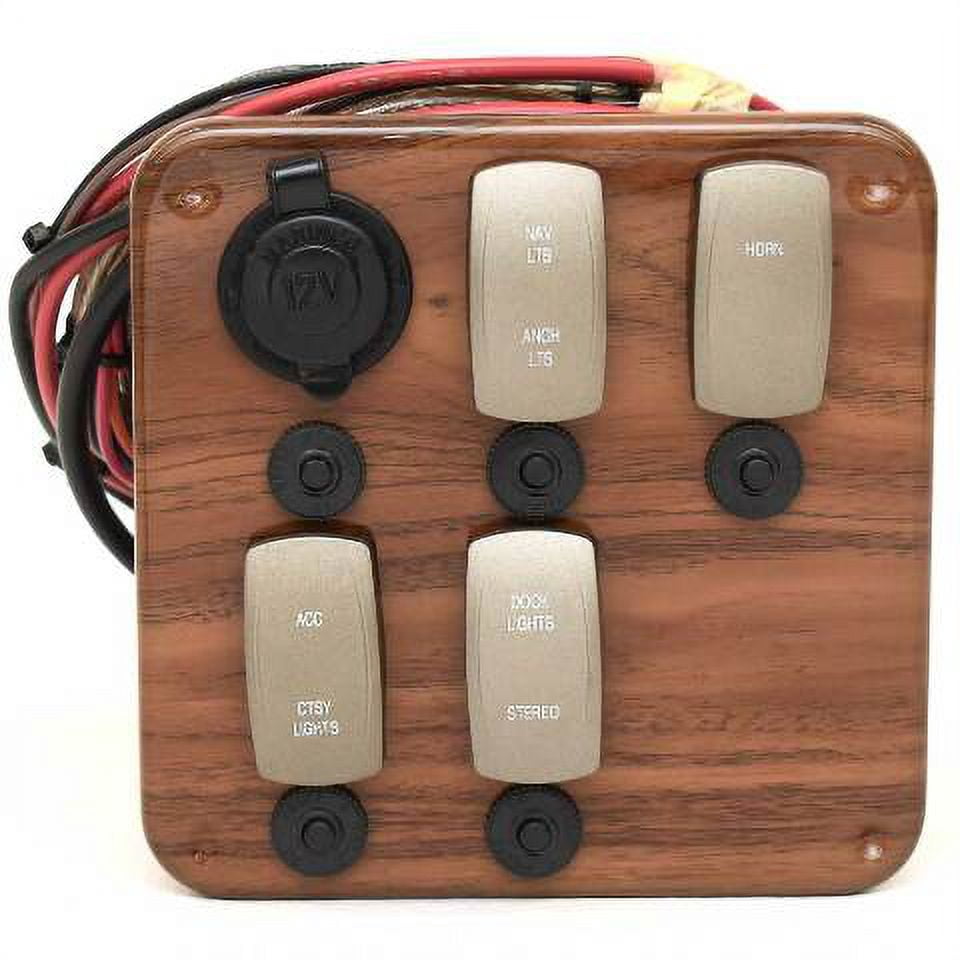 Premier Pontoon Boat Switch Panel 37908CRW | Woodgrain Plastic ...