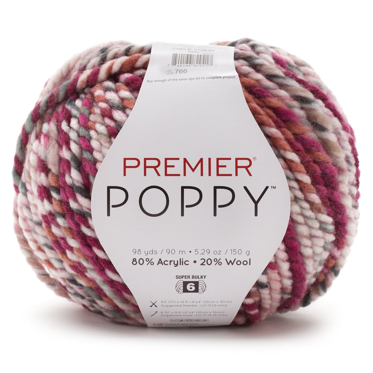 Premier Poppy Yarn-Vino - Walmart.com