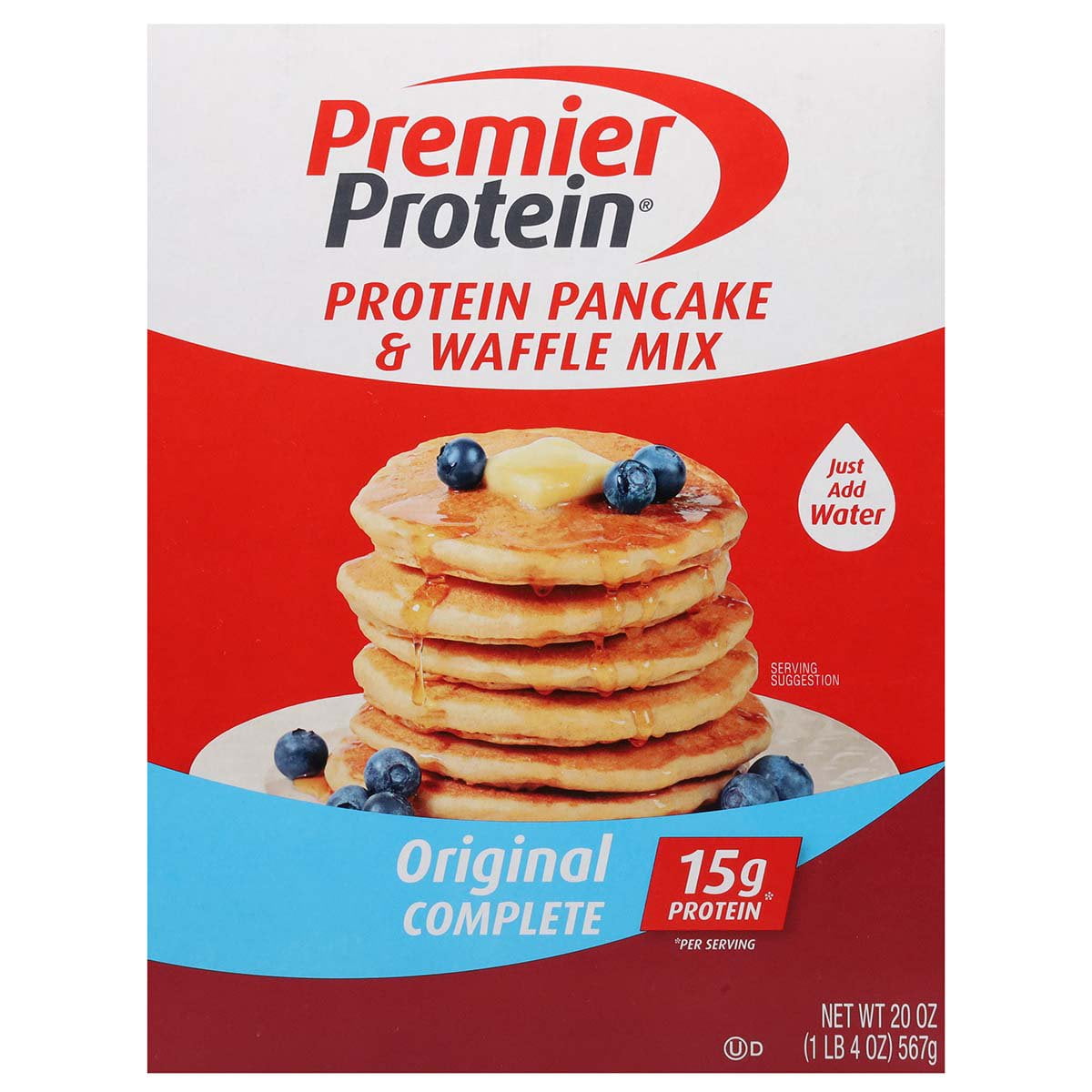 Premier Protein 15g Protein Pancake & Waffle Mix Original Complete, 20 ...