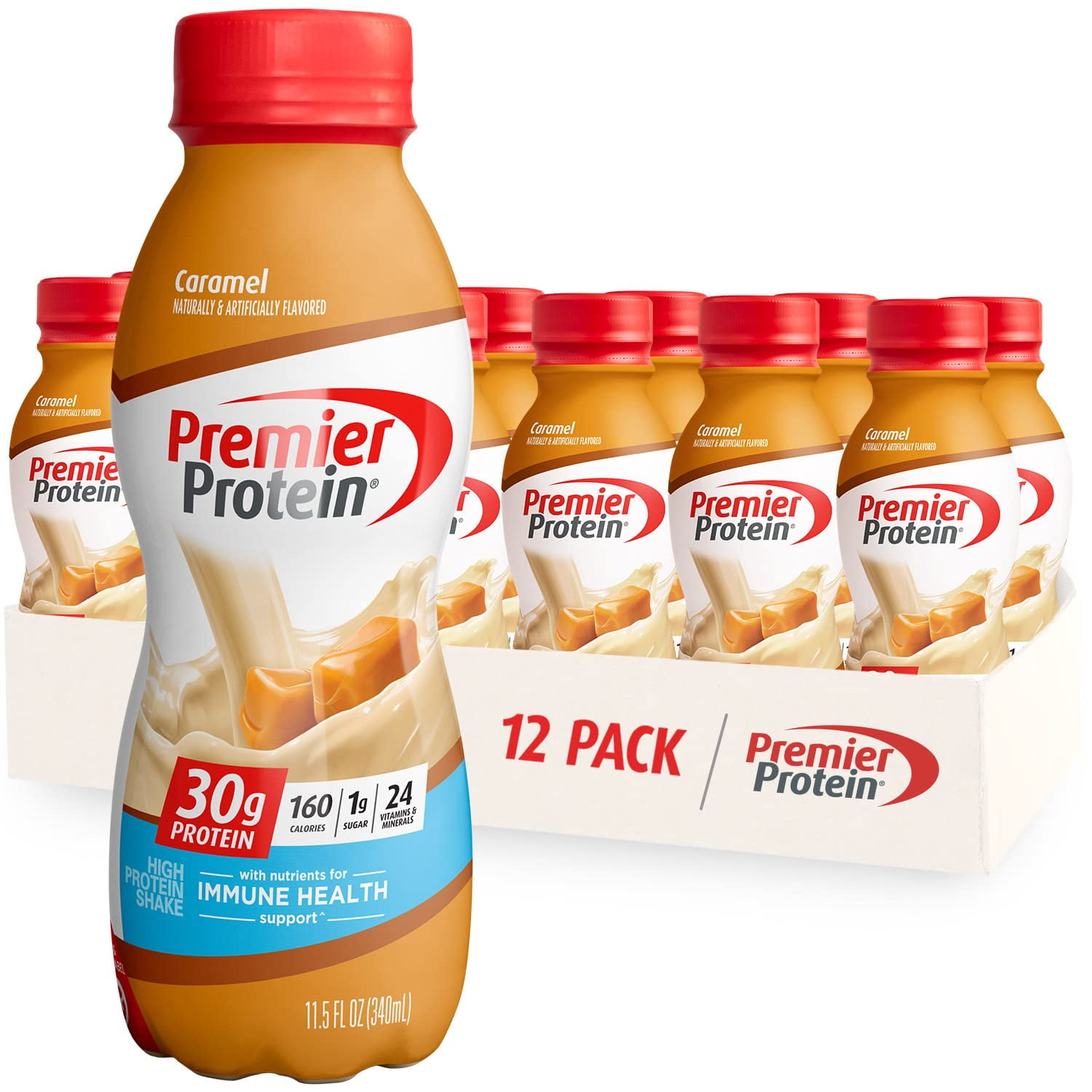 Premier Protein Liquid Protein Shake, Caramel, 30g MDH1Protein, 1g ...