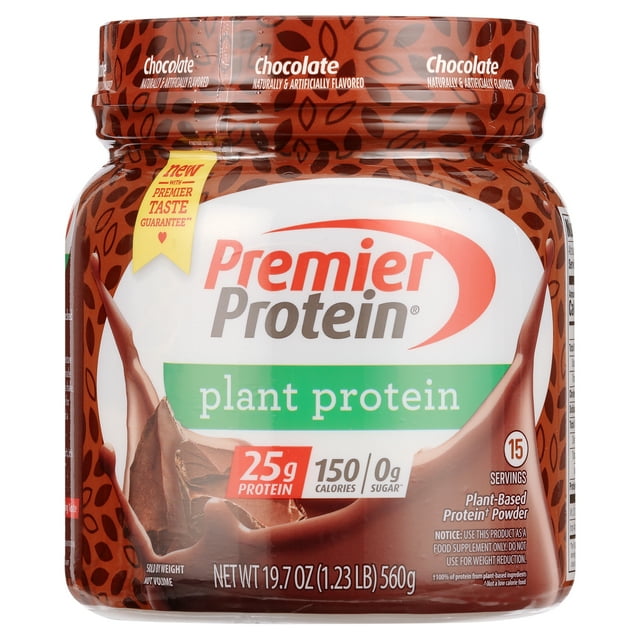 Premier Protein Powder Plant Protein, Chocolate, 25g Plant-Based ...