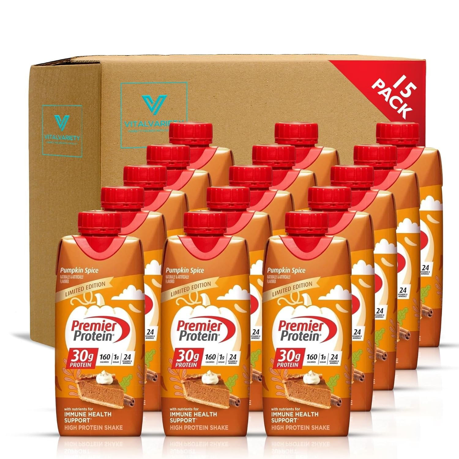 Premier Protein Pumpkin Spice High Protein Shakes Variety Pack 11 Fl ...