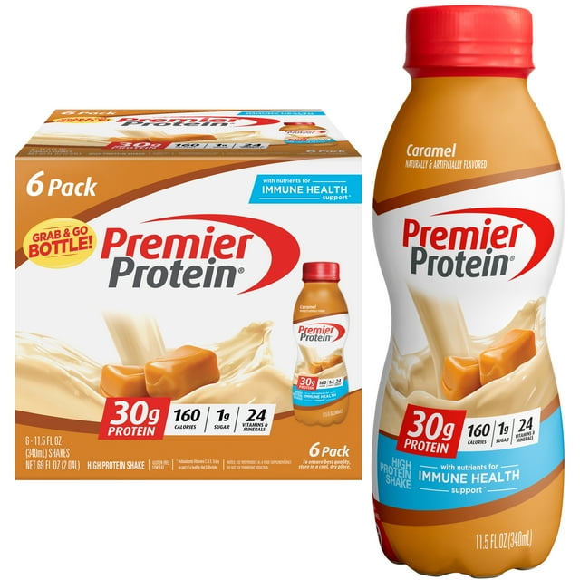 Premier Protein Shake, Caramel, 30g Protein, 11.5 Fl Oz, 6 Ct - Walmart.com