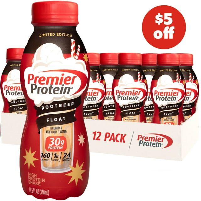 Premier Protein Shake, Root Beer Float Limited Time, 30g Protein, 11.5 ...