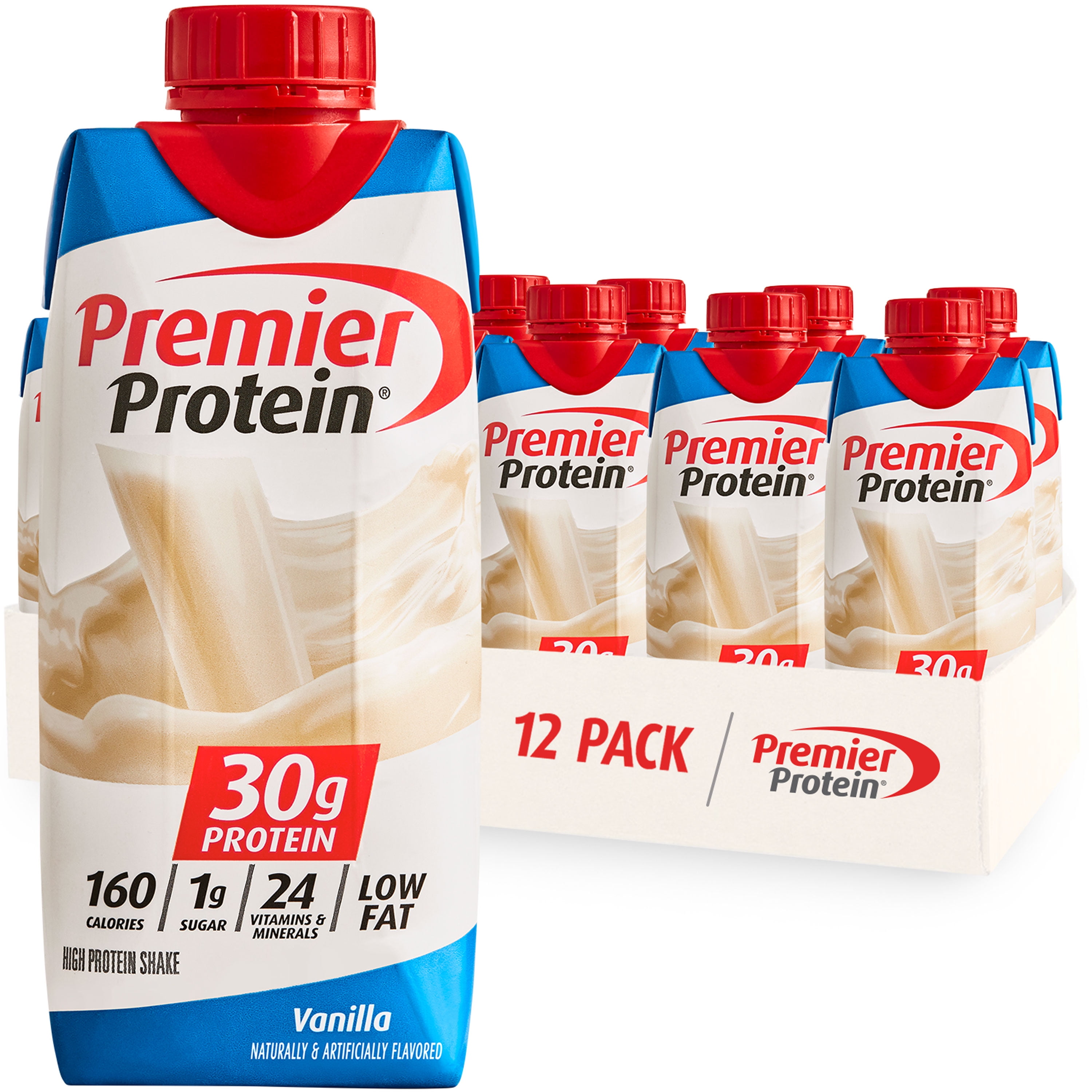 Premier Protein Shake, Vanilla, 30g Protein, 11 fl oz, 12 Ct - Walmart.com