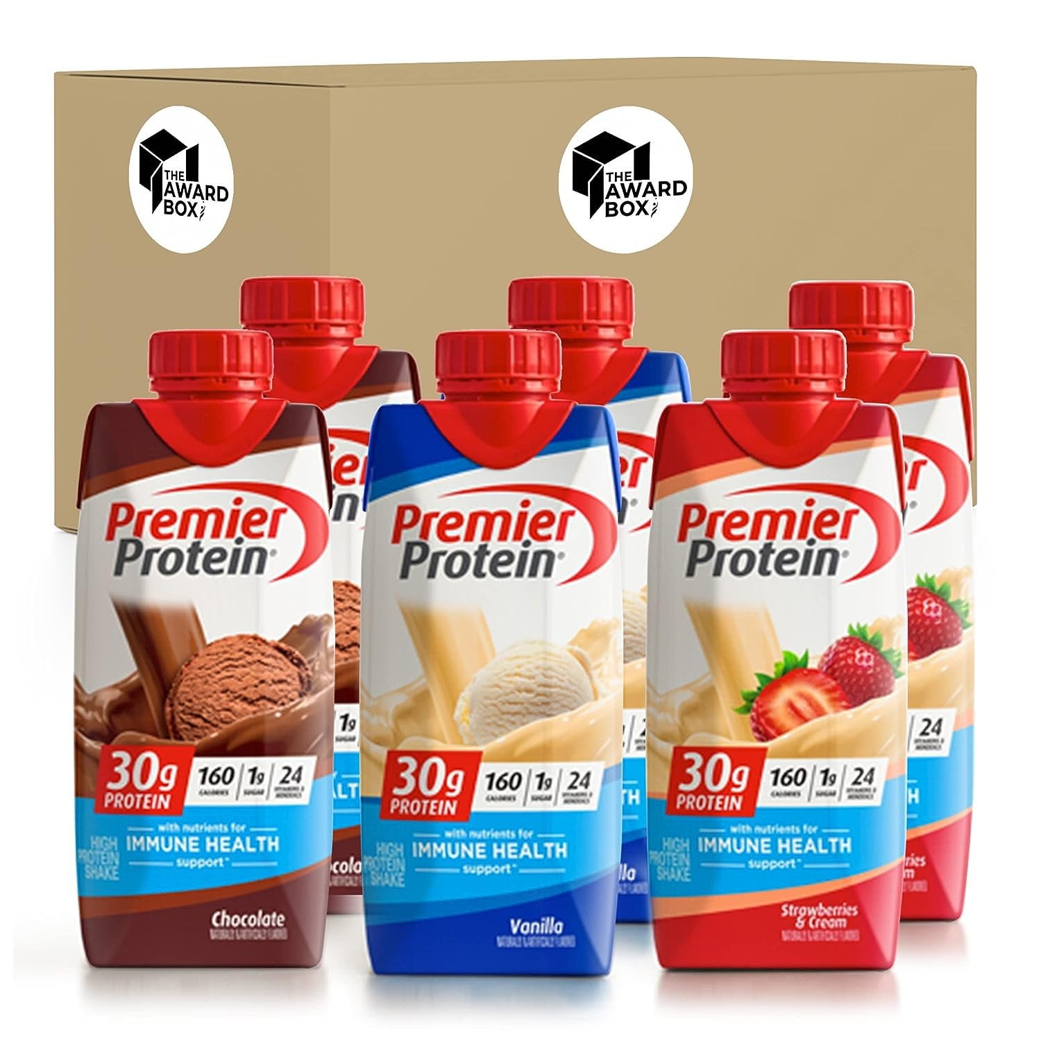 Premier Protein Shake Variety Pack - Chocolate, Vanilla, Strawberry 11 ...