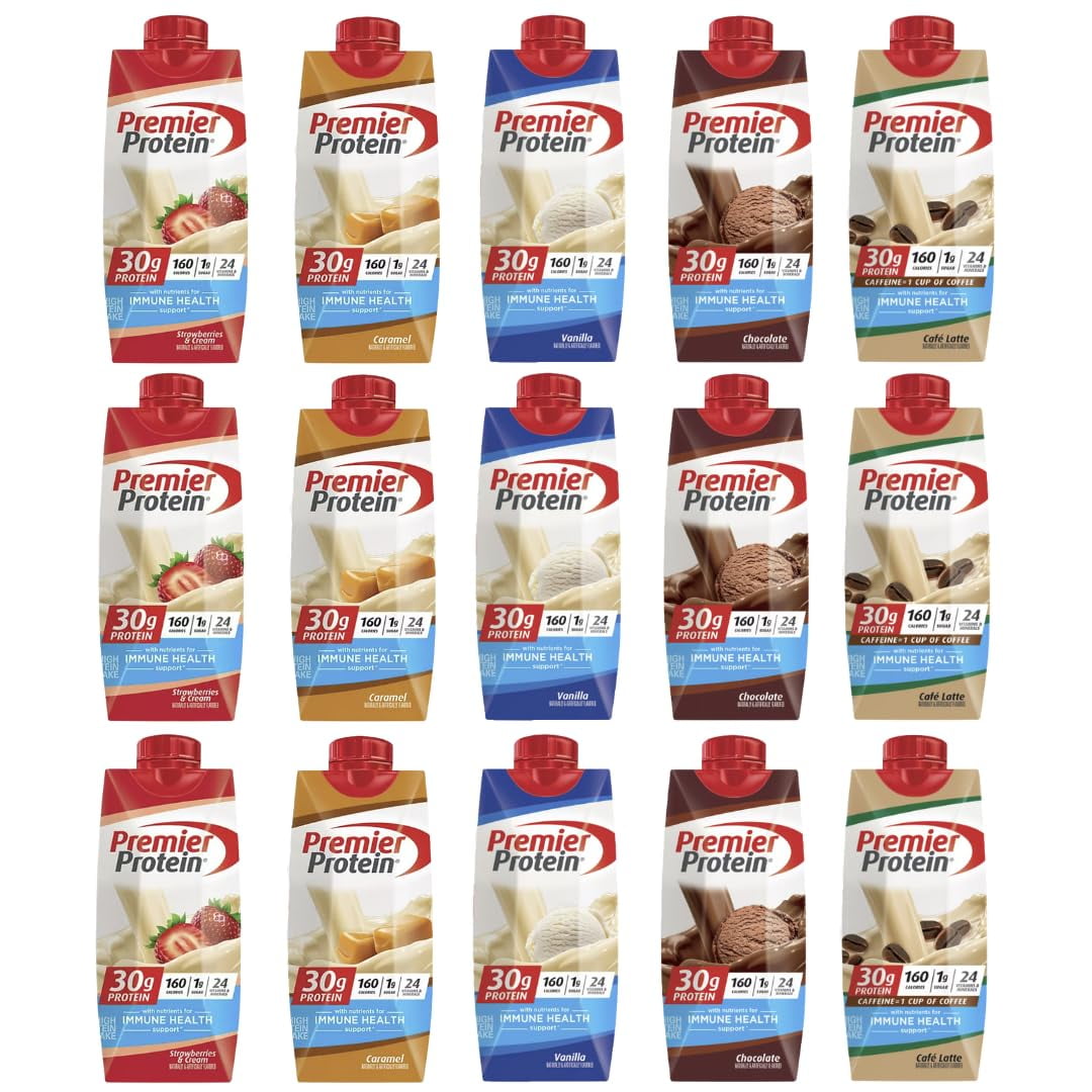 Premier Protein Shakes, High Protein Shake Assorted Sampler Variety ...