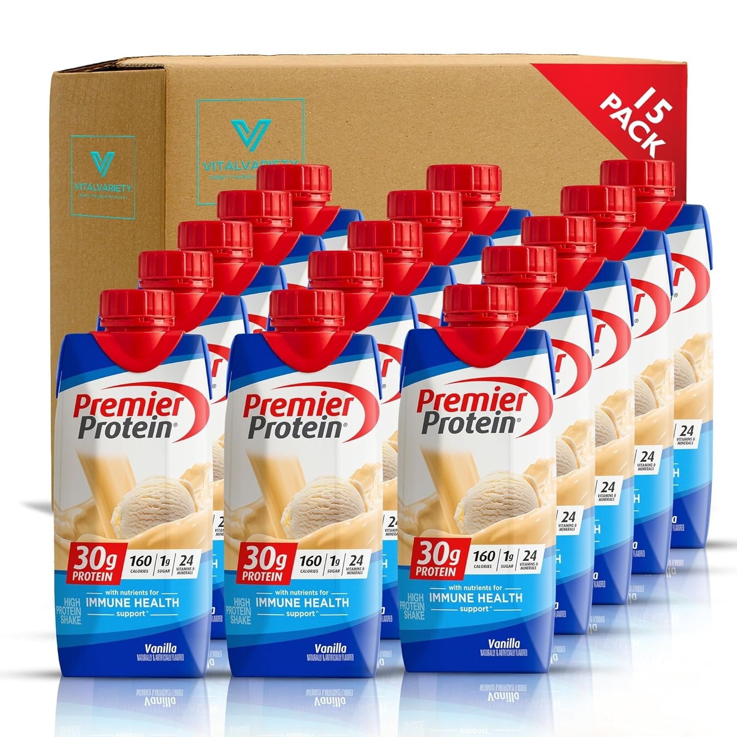 Premier Protein Vanilla High Protein Shakes Variety Pack 11 Fl. Oz Each 15pk - Walmart.com