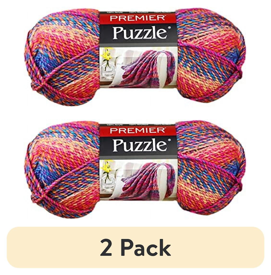 (2 pack) Premier Yarns Puzzle Yarn, Made of Acrylic, Ideal Knitting and ...