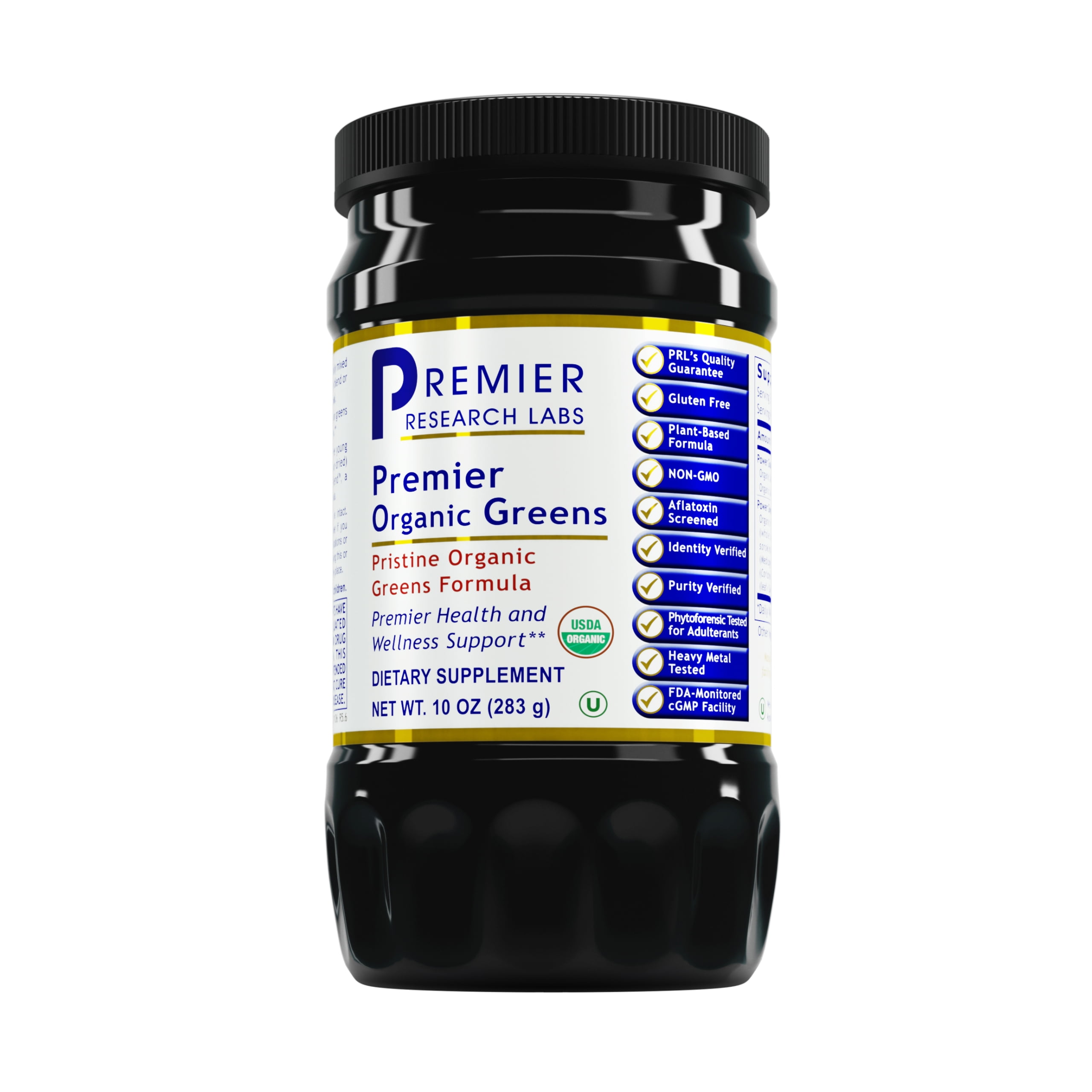 Premier Research Labs Organic Greens Powder - With Alfalfa Leaf, Barley ...
