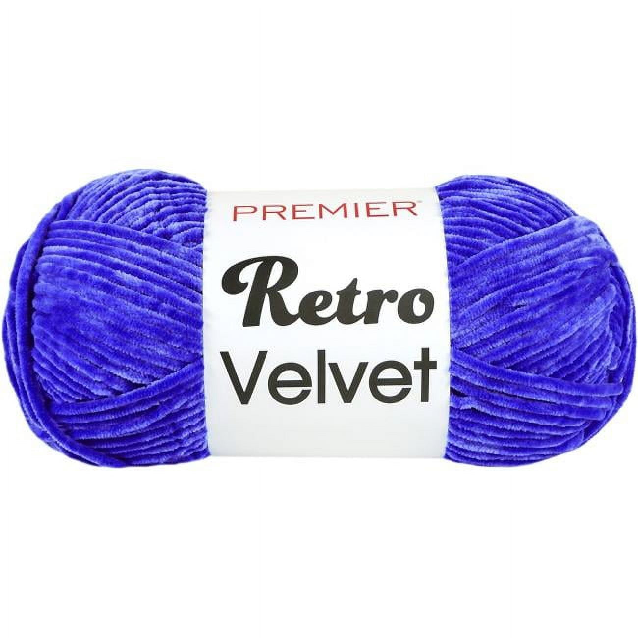 Premier Retro Velvet Yarn - Cobalt - Walmart.com