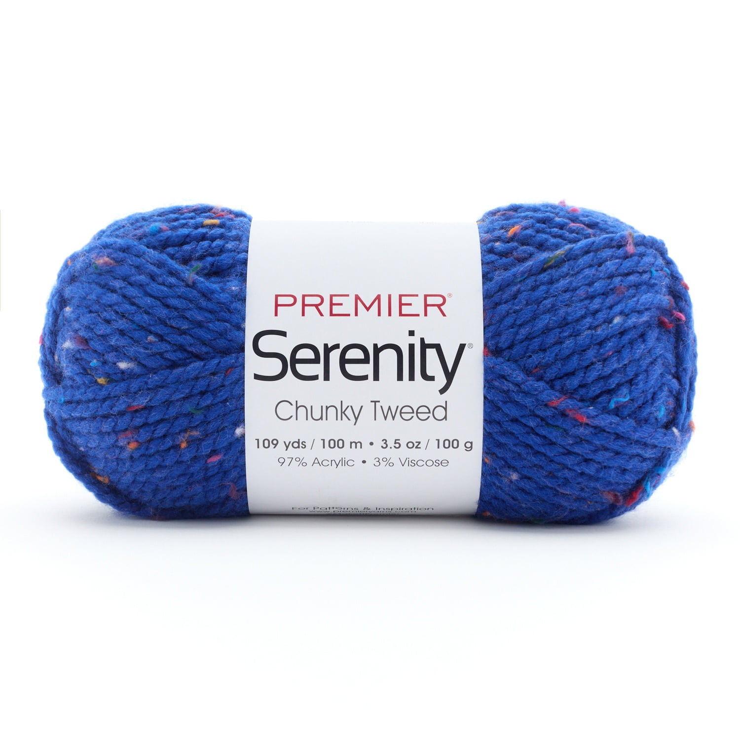 Premier Serenity Chunky Tweed Yarn-Royal Blue - Walmart.com
