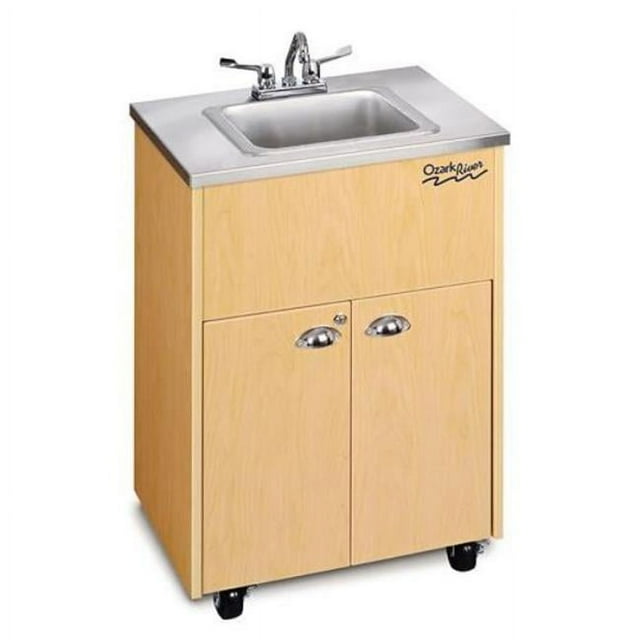 Premier Series Single Deep Stainless & Maple Portable Hand Sink ...