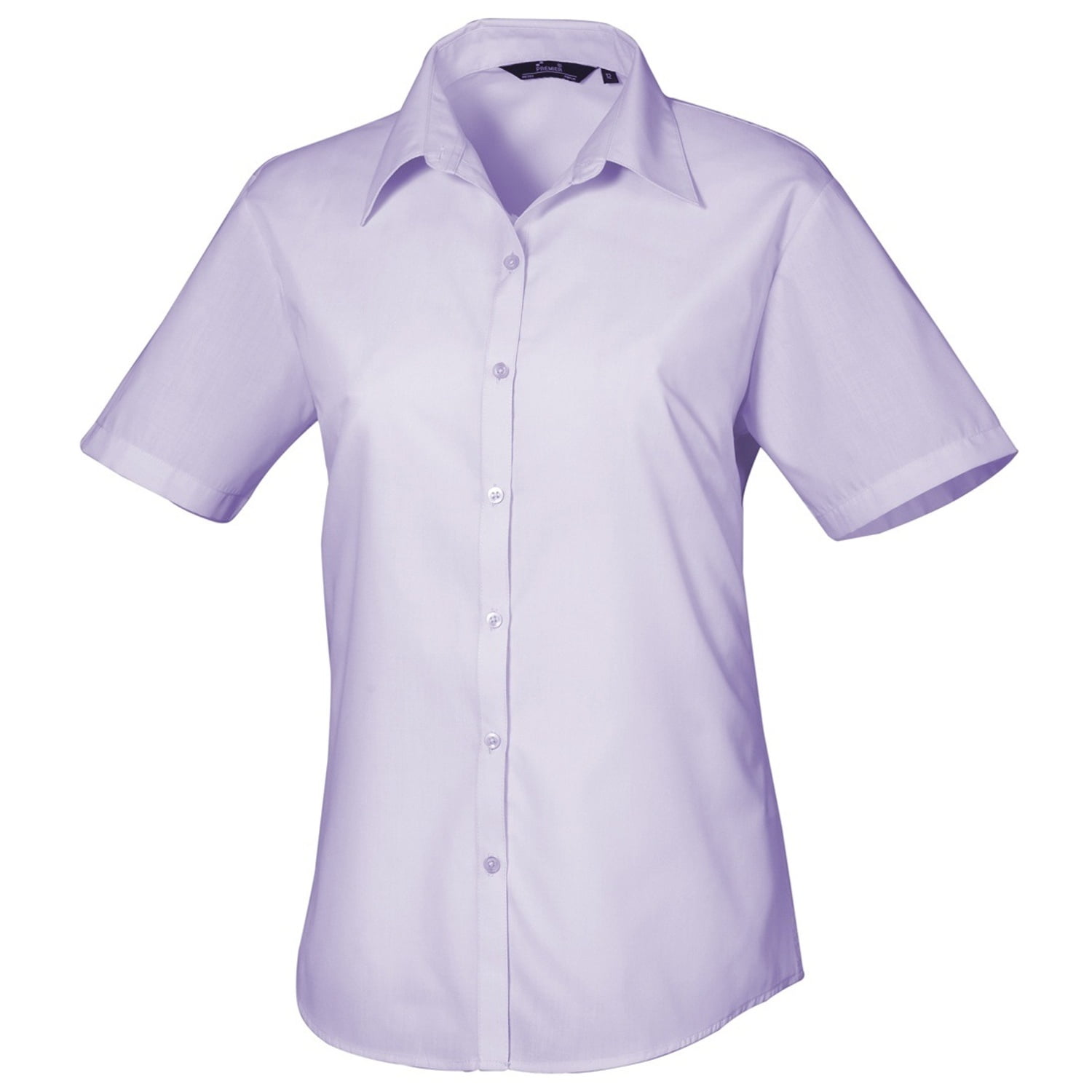 Premier Short Sleeve Poplin Blouse/Plain Work Shirt - Walmart.com