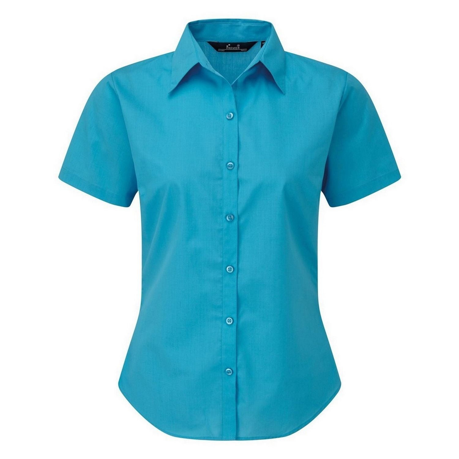 Premier Short Sleeve Poplin Blouse/Plain Work Shirt - Walmart.com