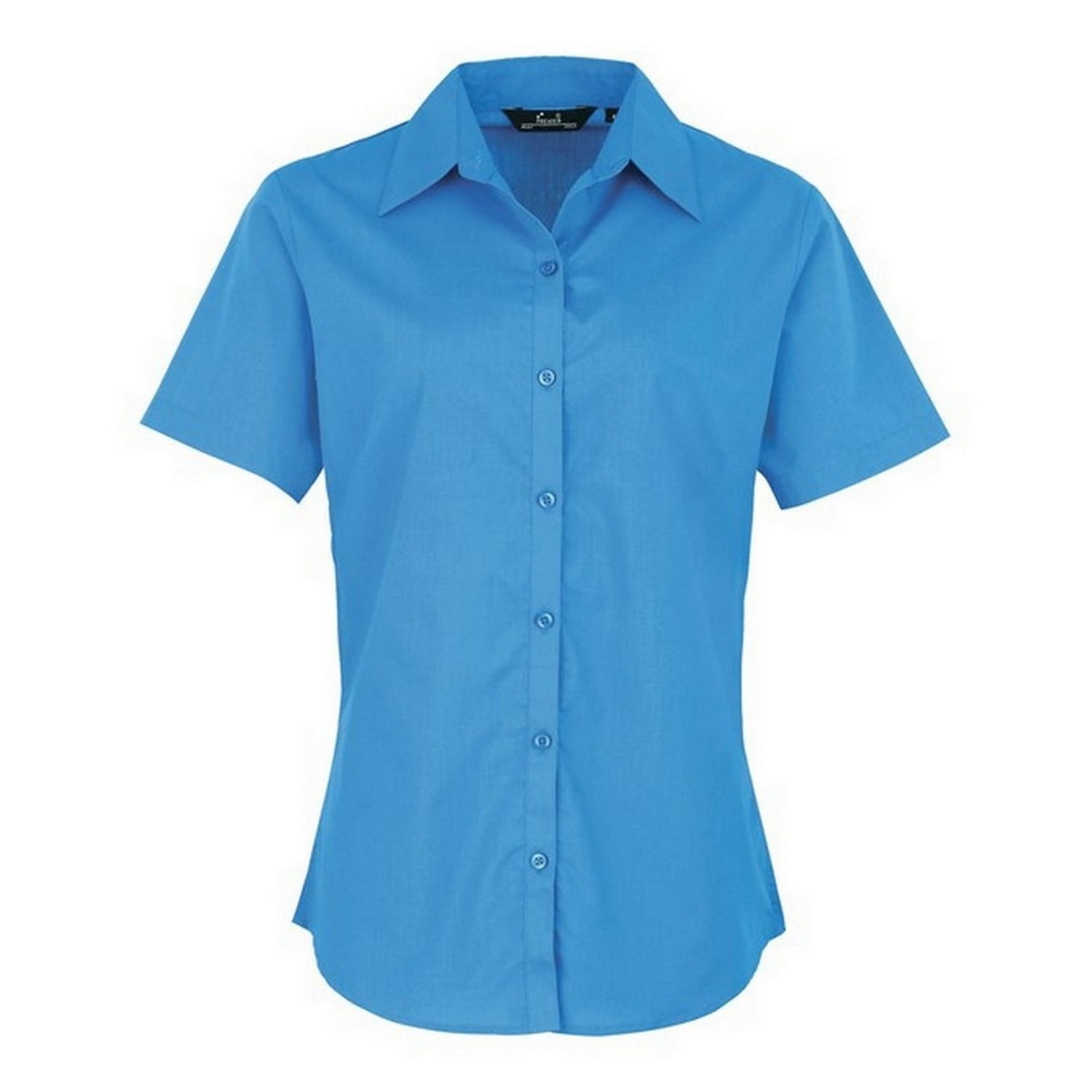 Premier Short Sleeve Poplin Blouse/Plain Work Shirt - Walmart.com