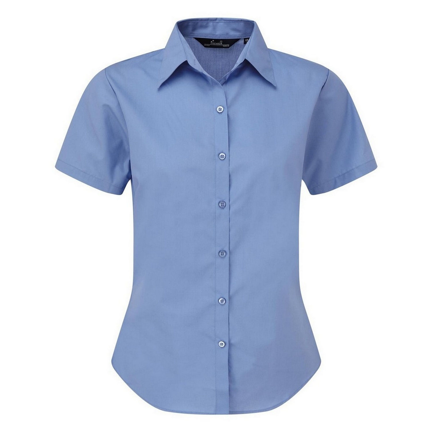 Premier Short Sleeve Poplin Blouse/Plain Work Shirt - Walmart.com