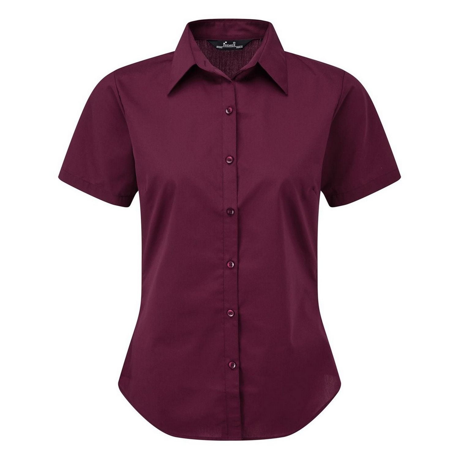 Premier Short Sleeve Poplin Blouse/Plain Work Shirt - Walmart.com