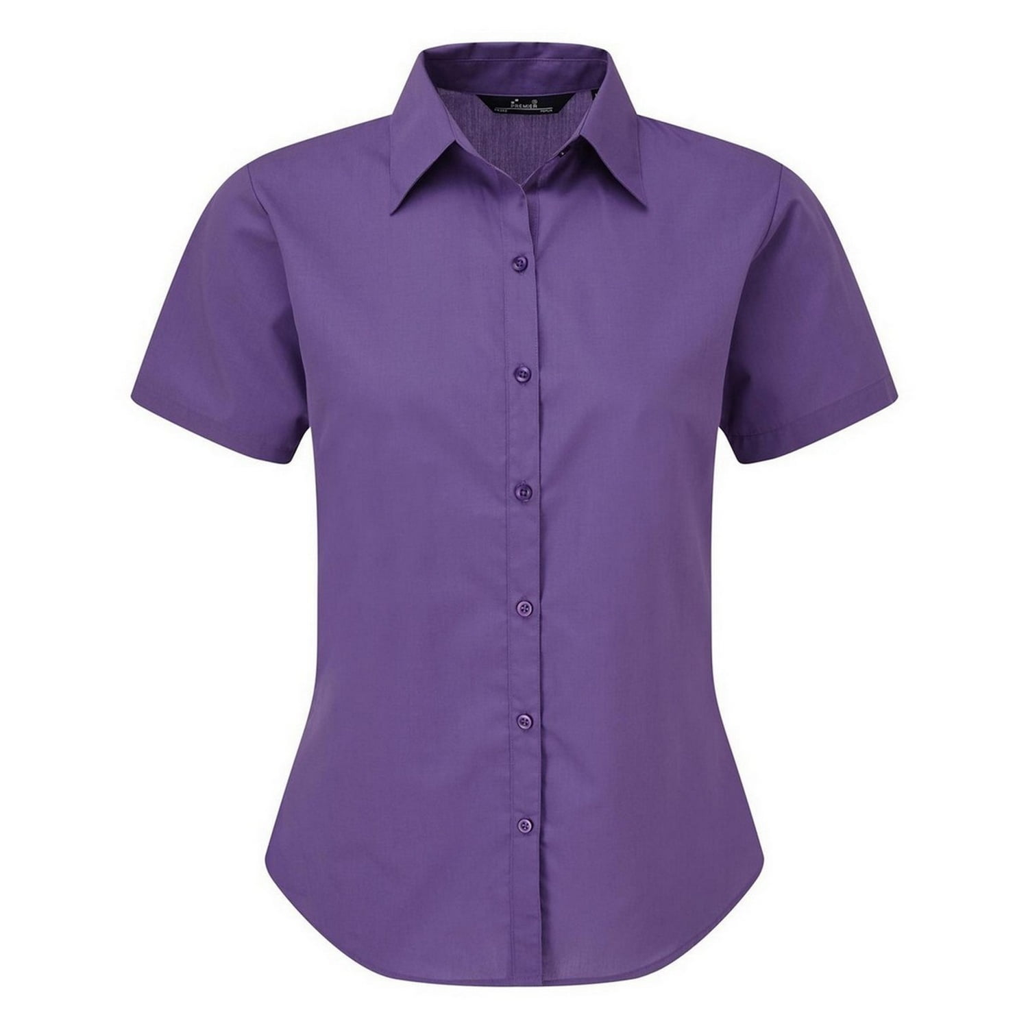 Premier Short Sleeve Poplin Blouse/Plain Work Shirt - Walmart.com
