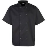 Premier Studded Front Short Sleeve Chefs Jacket (Pack of 2) - Walmart.com