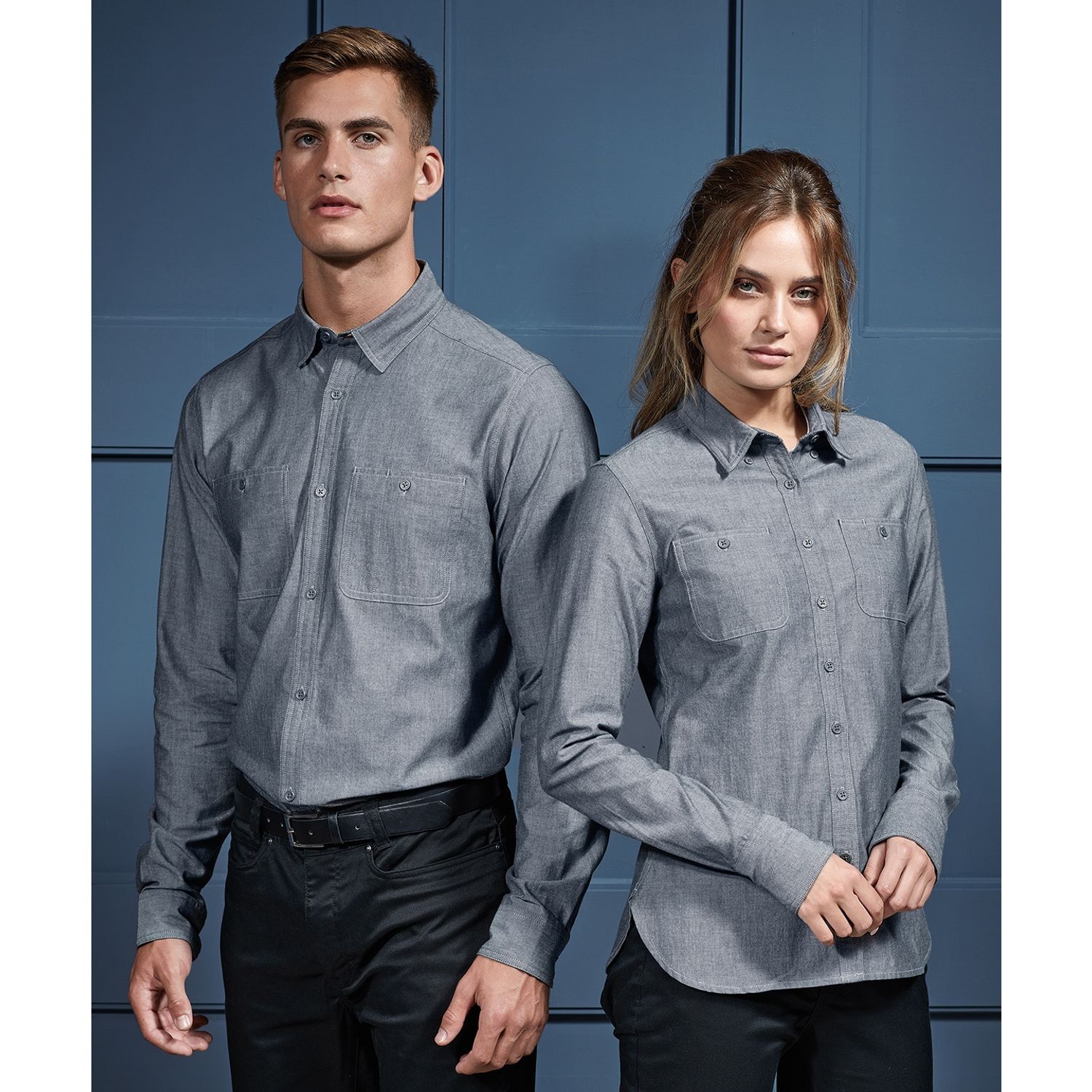 Premier Womens Fairtrade Certified Chambray Formal Shirt - Walmart.com
