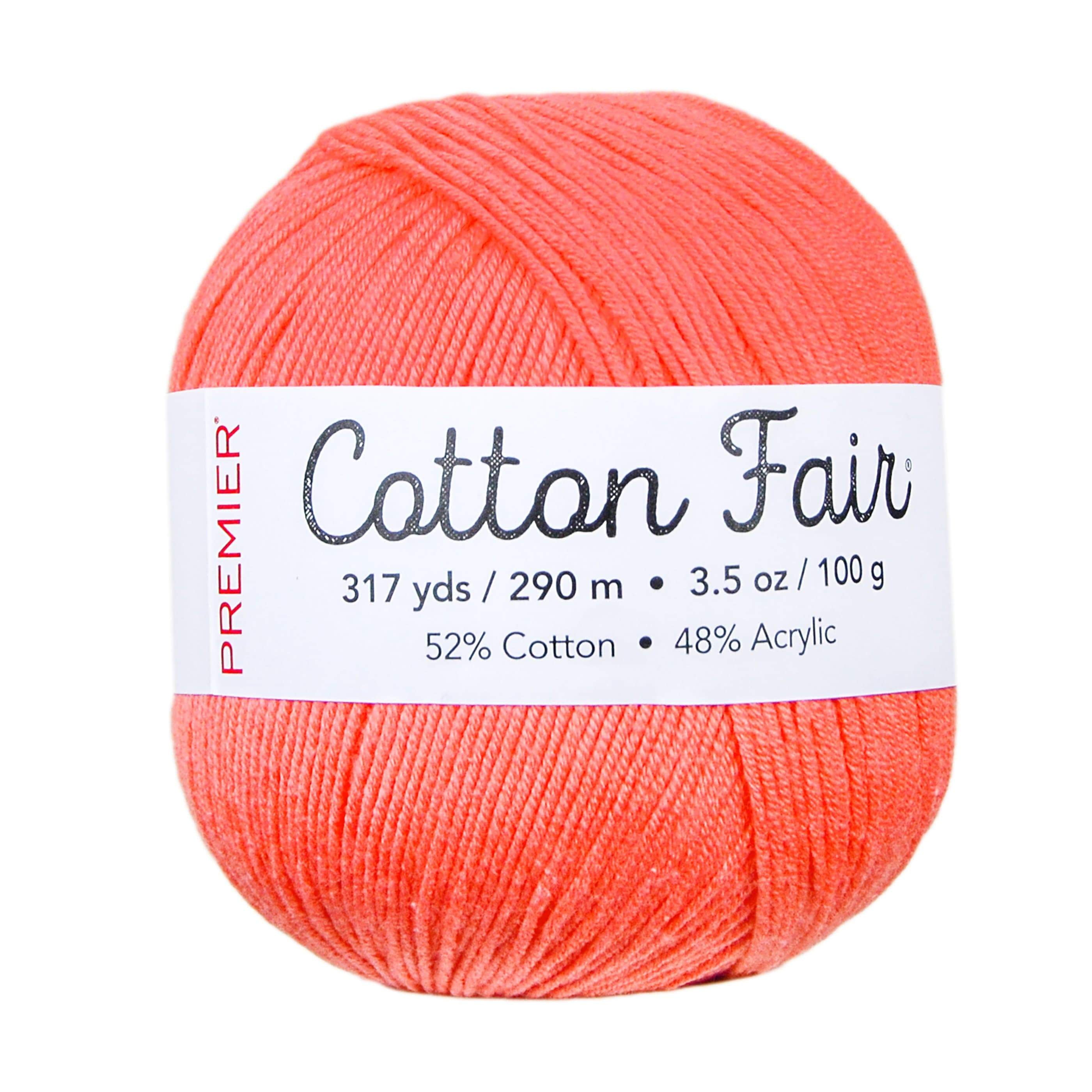 Premier Yarn Cotton Fair Yarn - Bright Peach - Walmart.com