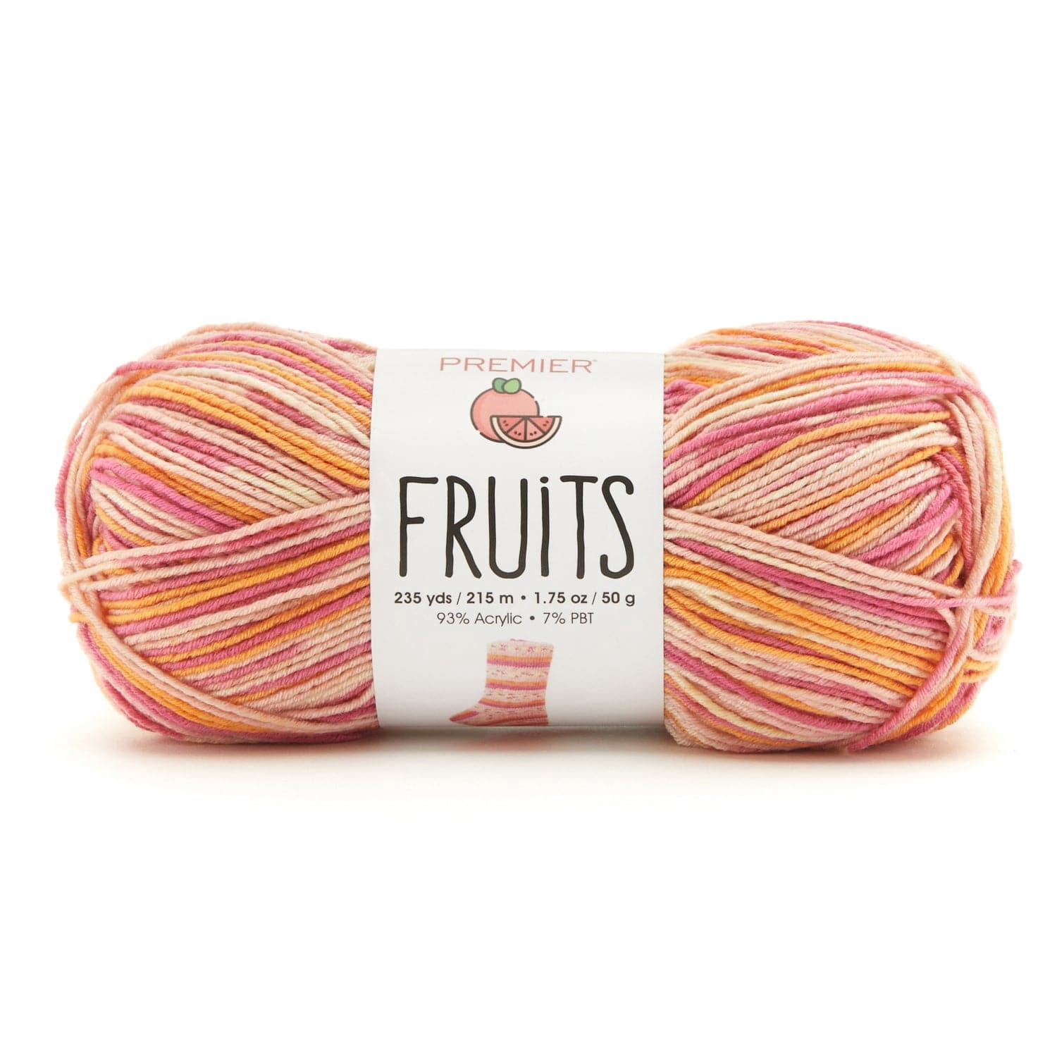 Premier Yarn Fruits Yarn - Pink Grapefruit - Walmart.com