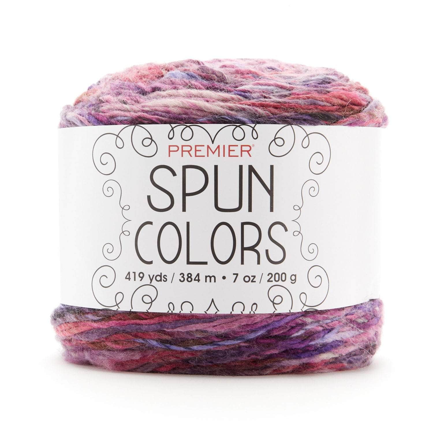 Premier Yarns Medium Weight Spun Colors Yarn - Mauve, Acrylic/Merino ...