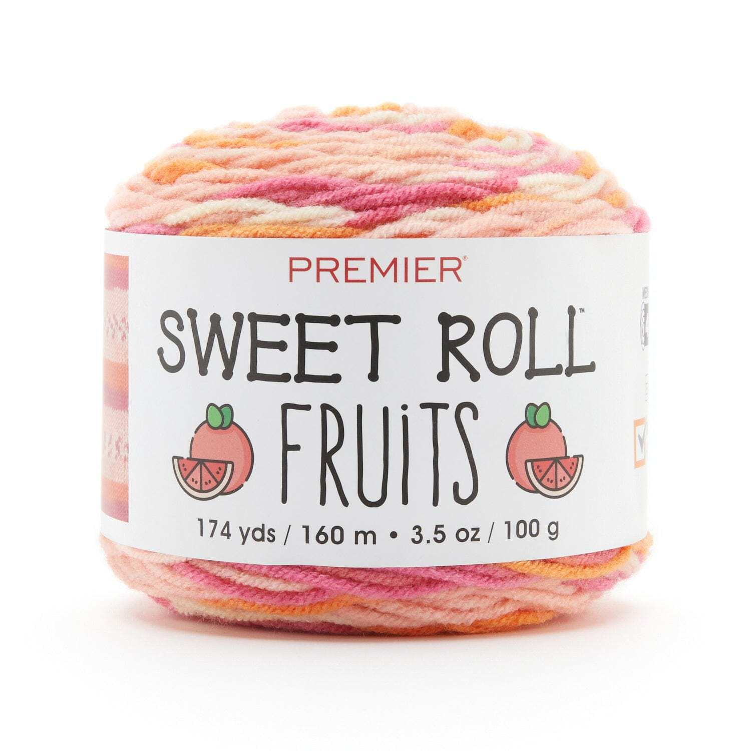 Premier Yarn Sweet Roll Fruits Yarn - Pink Grapefruit - Walmart.com