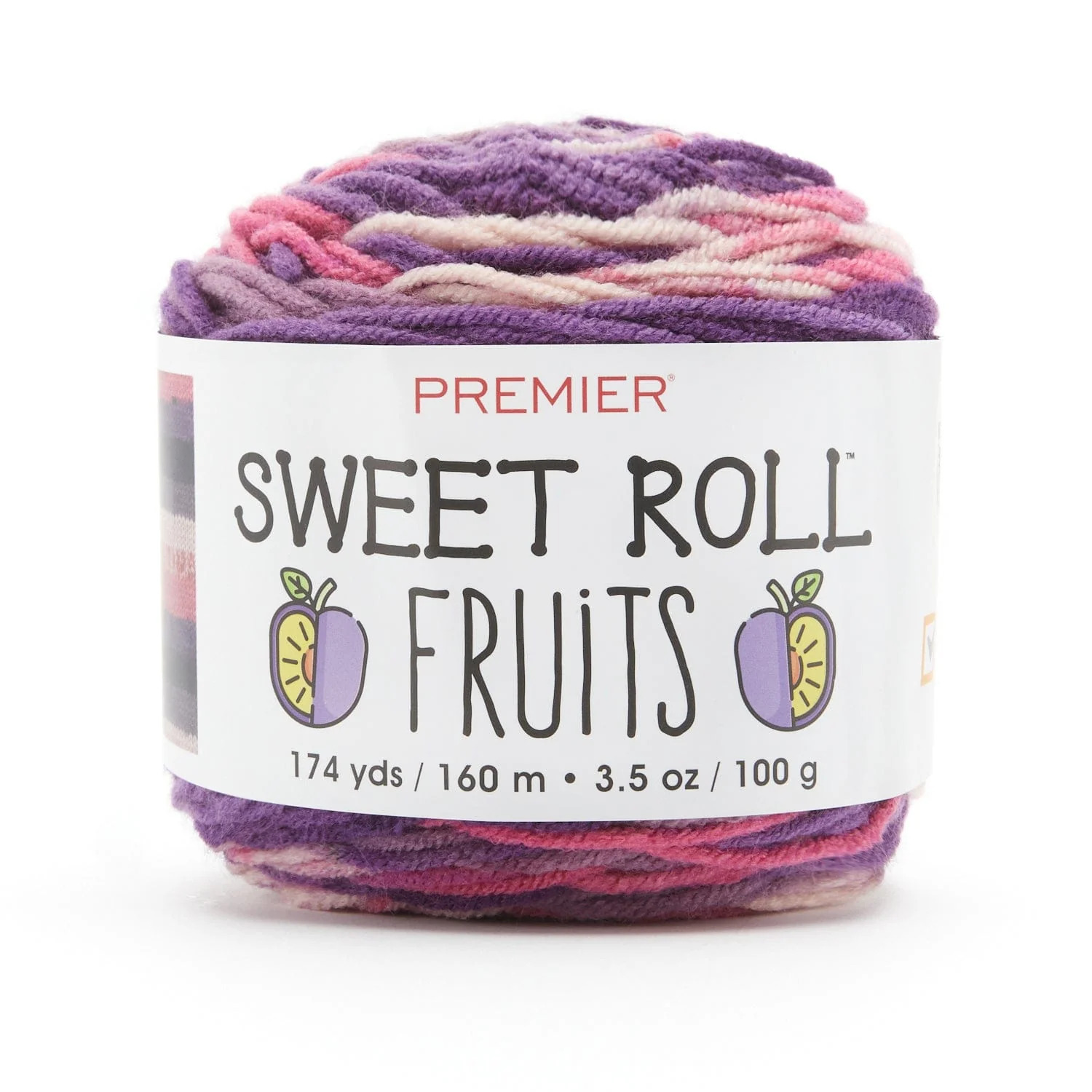 Premier Yarn Sweet Roll Fruits Yarn - Plum - Walmart.com