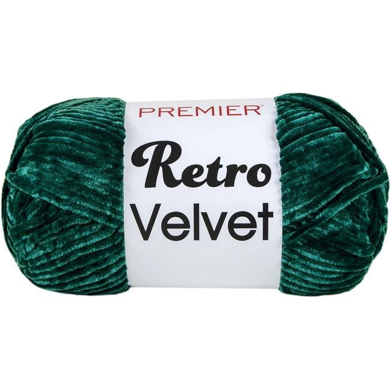 Premier Yarns Retro Velvet 100% Polyester Yarn, Emerald, 306 yd ...