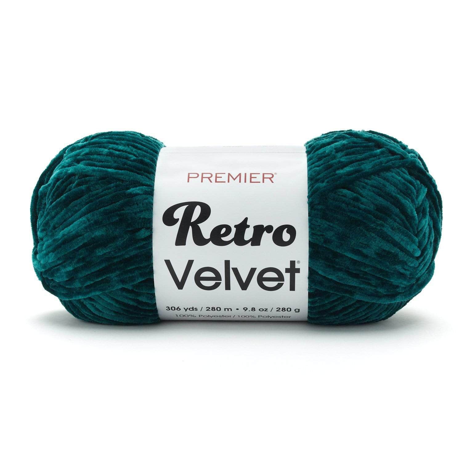 Premier Yarns Retro Velvet 100% Polyester Yarn, Emerald, 306 yd ...