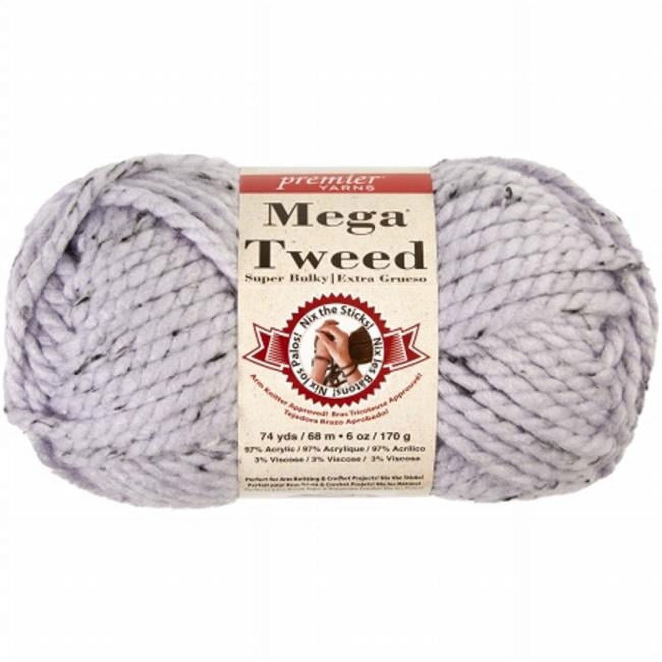 Premier Yarns 1007-13 Mega Tweed Yarn - Oyster Tweed - Walmart.com