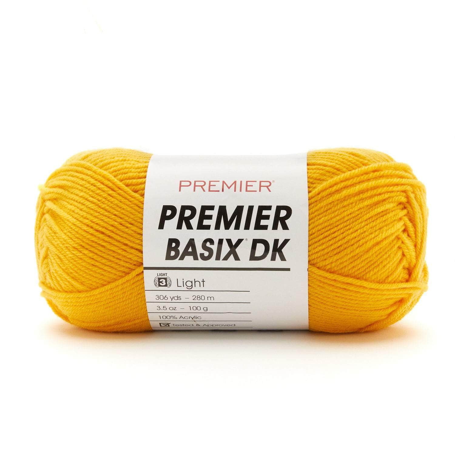 Premier Yarns Basix DK Weight Yarn-Mustard, 100% Acrylic, Machine ...