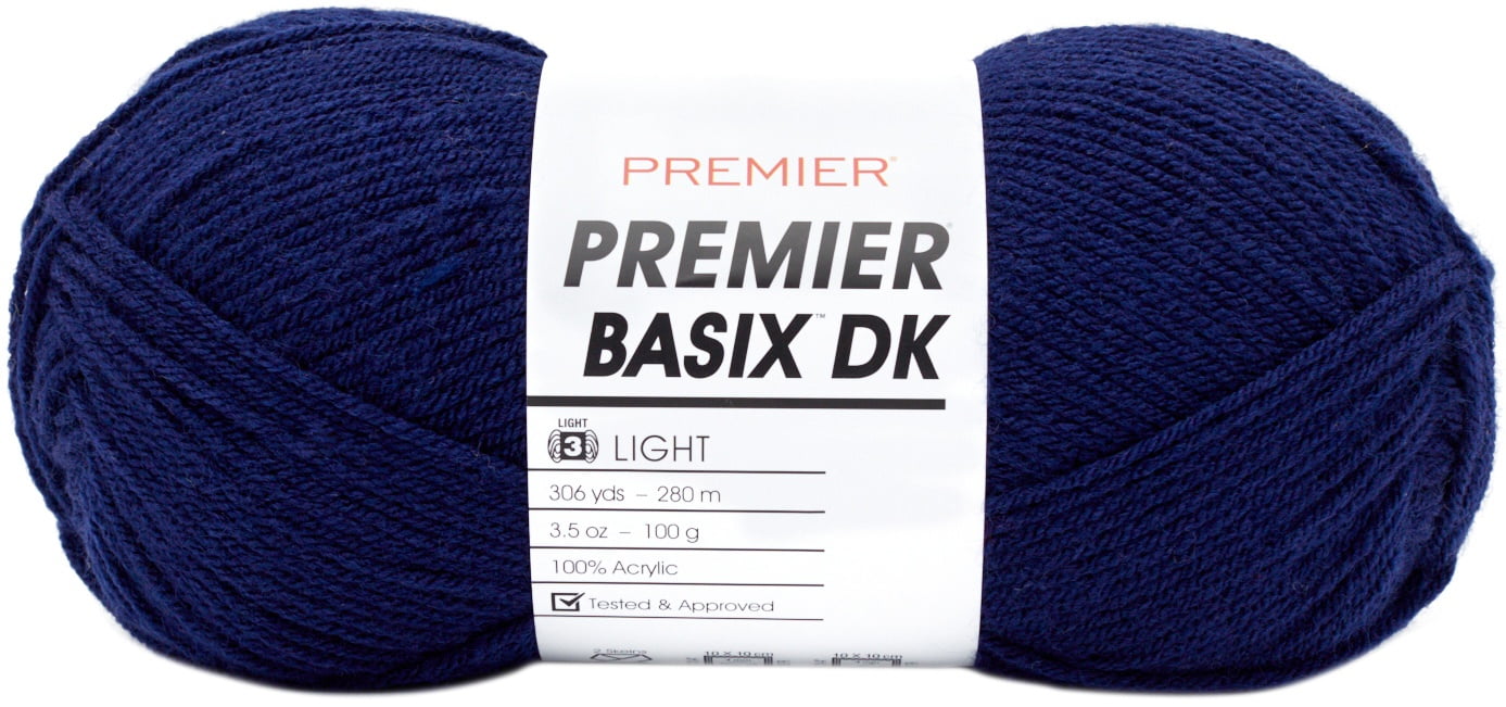 Premier Yarns Basix DK Yarn-Navy - Walmart.com