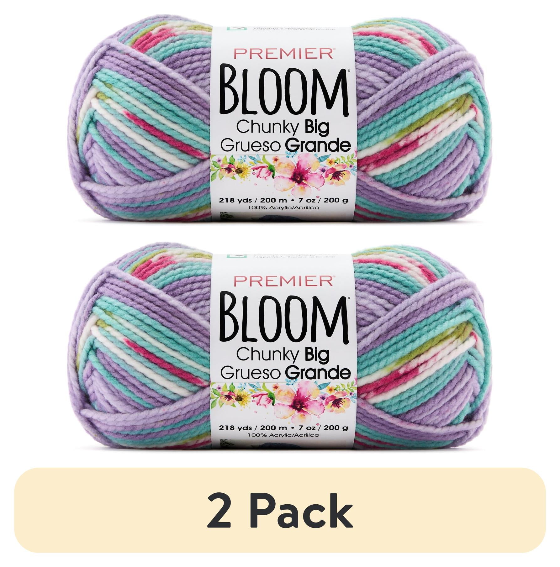 (2 pack) Premier Yarns - Bloom Chunky Big Yarn - Wildflower - 7oz ...