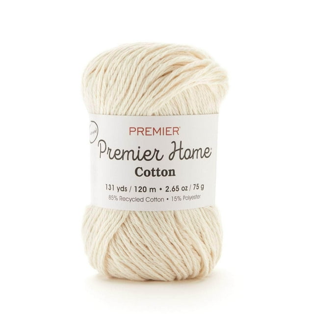 Premier Yarns Home Cotton Yarn Solid-Cream -38-2 - Walmart.com