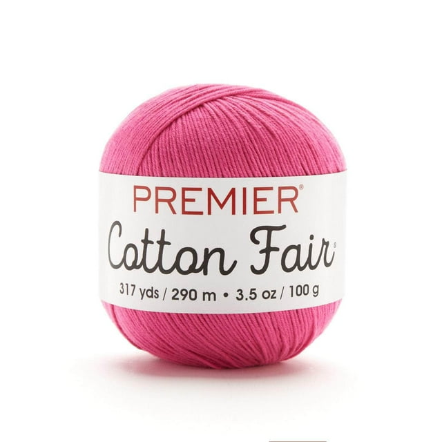 Premier Yarns Light Acrylic Cotton Blend Bright Pink Yarn, 317 yd ...