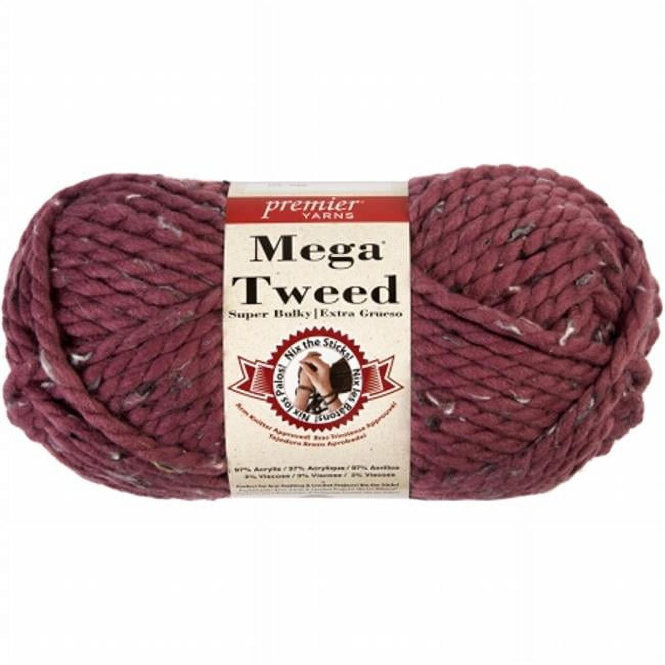 Premier Yarns Mega Tweed Yarn-Mauve Tweed - Walmart.com
