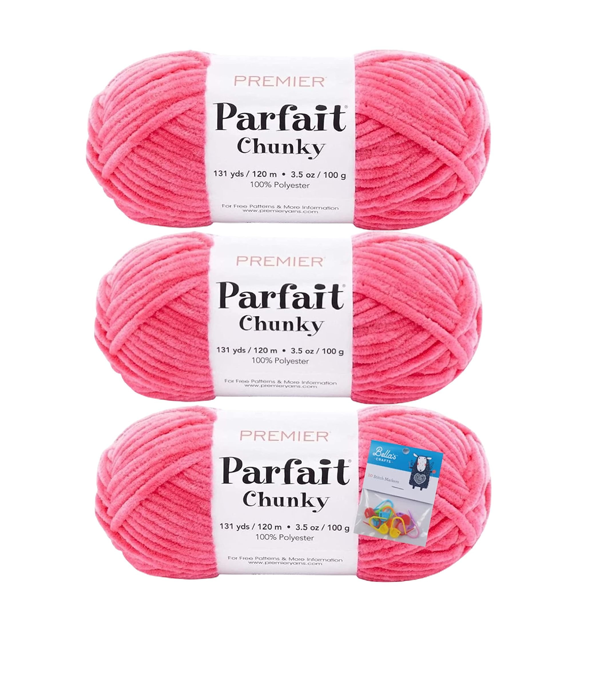 Premier Yarns Parfait Chunky Chenille Yarn 3.5 Oz 6 Super Bulky Weight ...