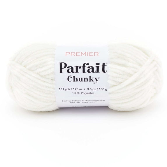 Premier Parfait Chunky Chenille Yarn, Super Bulky, Cream, 131 Yards ...