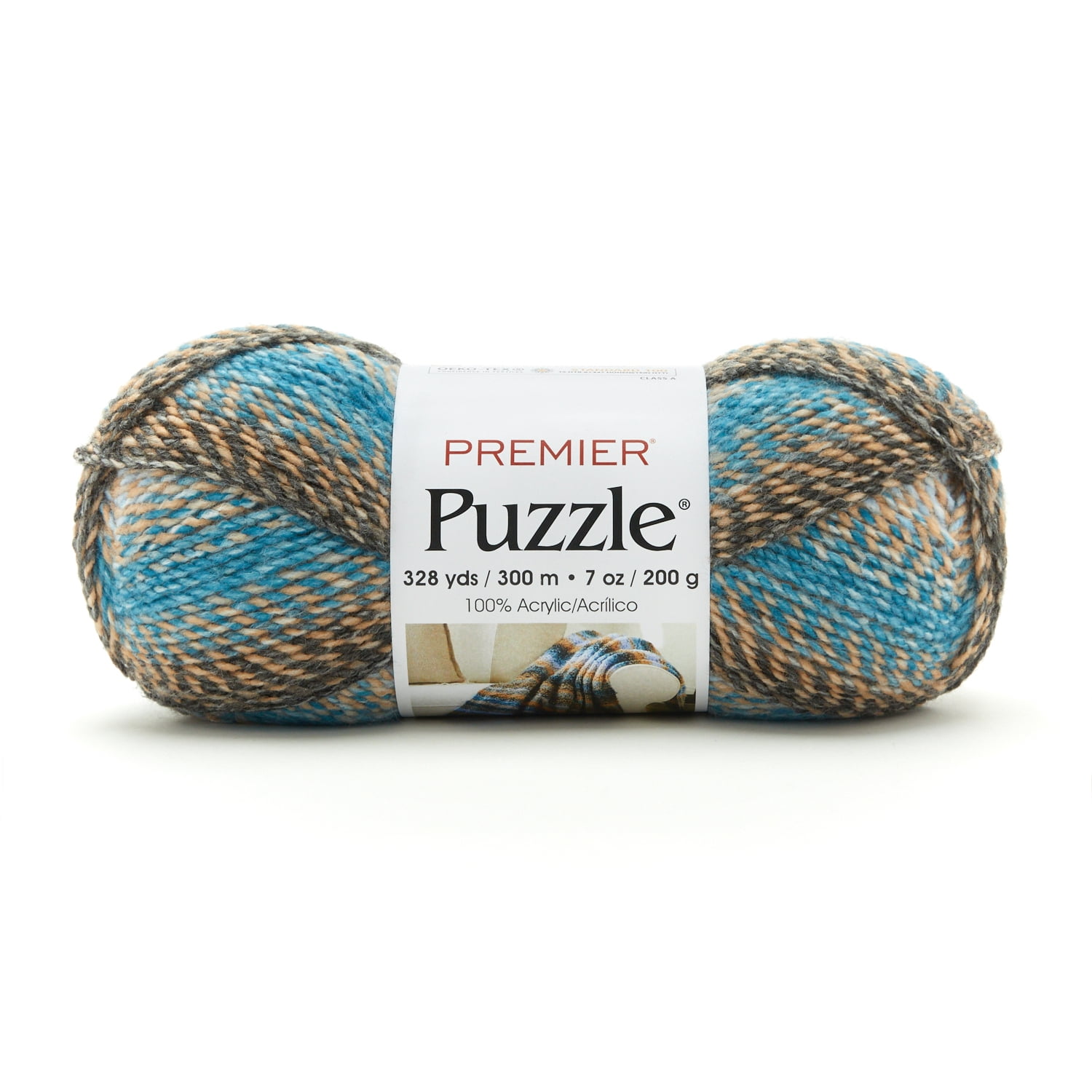 Premier Yarns Puzzle Yarn Jigsaw 7oz 328yds Bulky Acrylic Soft Blended ...
