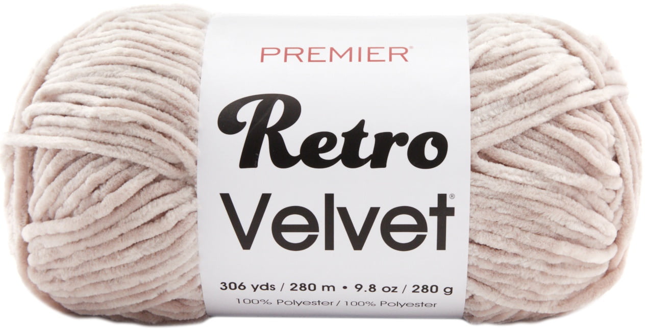 Premier Yarns Retro Velvet Yarn-Almond, Soft Crushed Texture, Machine ...